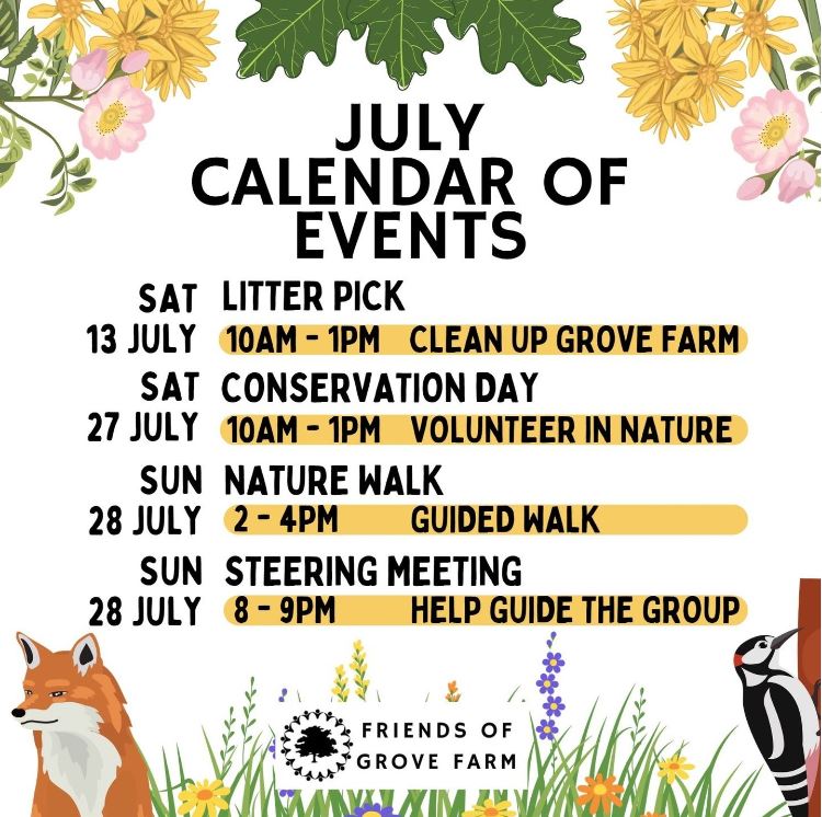 Friends of Grove Farm - July Events - ActforEaling Climate Action Hub